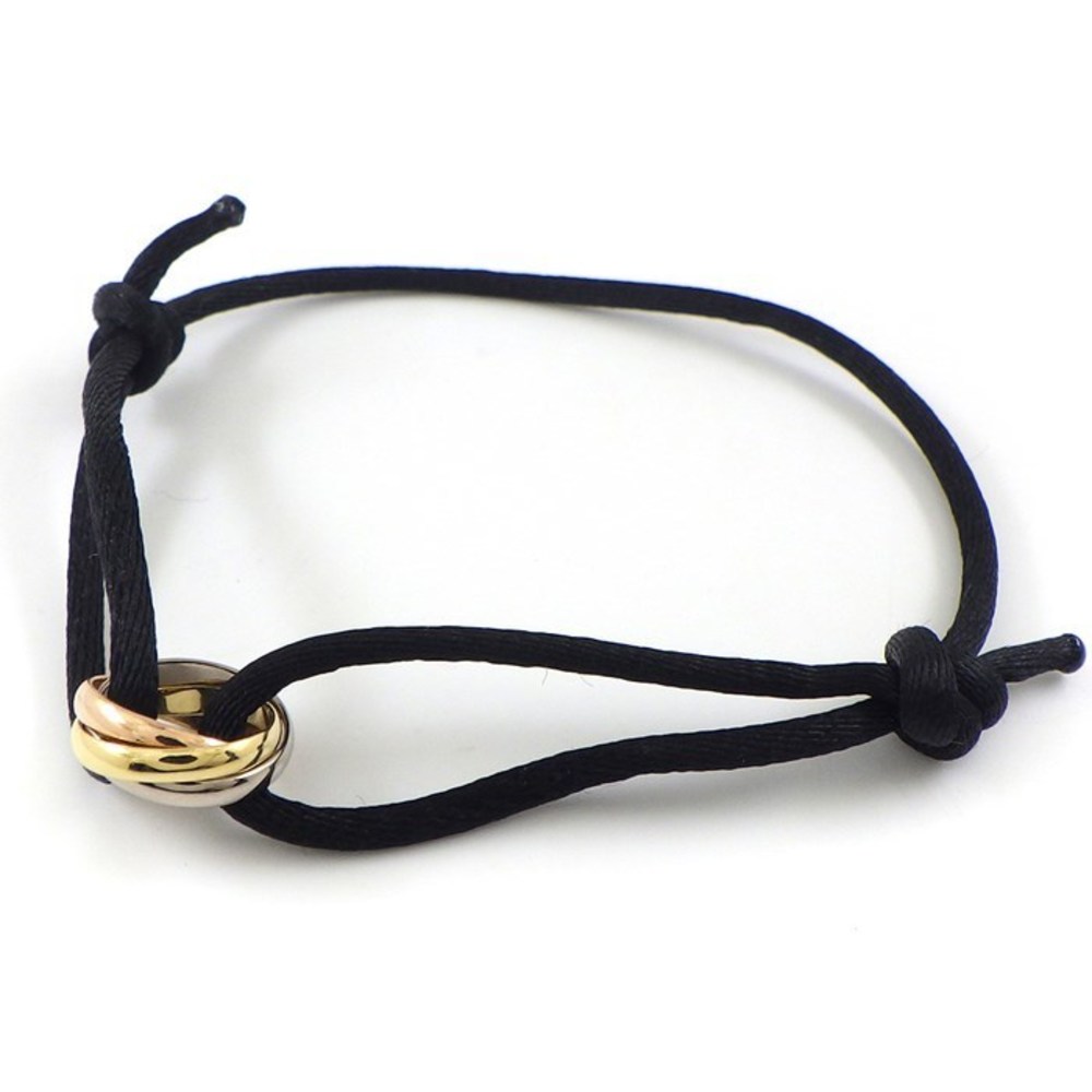 Cartier Trinity Baby Three Colors Black Cord Bracelet… - Gem